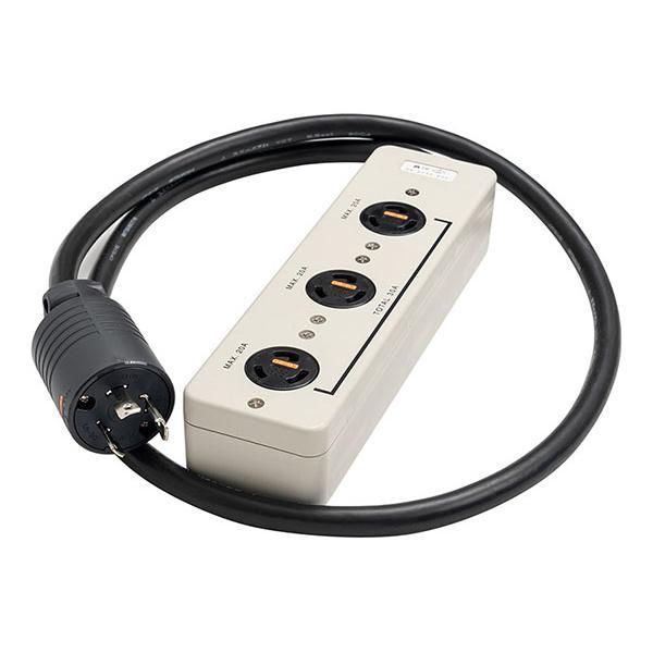 明工社 MR7701T4L3 接地2P30A250V引掛マルチタップ L6-20 3コ口 L6-30P付 VCTケーブル 3m : 電材ONLINE - 通販 - Yahoo!ショッピング