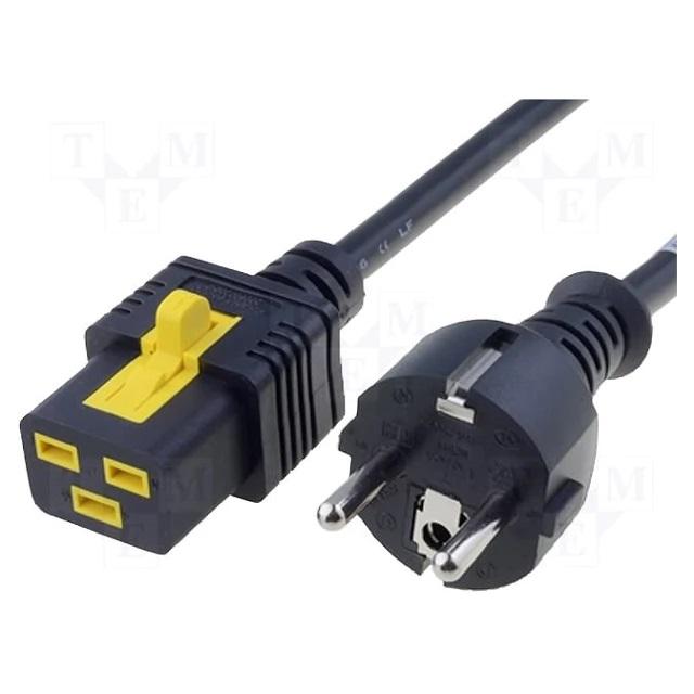 欧州CEE7/7(E/F)+IEC C19(ロックタイプ）+2m-16A/250V : デンシ電気店 ヤフーショップ - 通販 - Yahoo!ショッピング