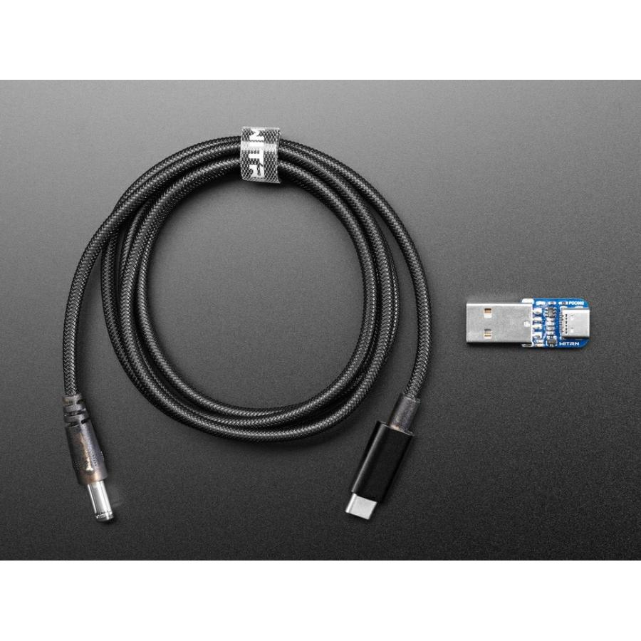 再プログラム可能USB Type-C PD→DCジャック5.5x2.1mm変換ケーブル : 58412 : デンシ電気店 ヤフーショップ - 通販 - Yahoo!ショッピング