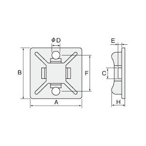 HellermannTyton ヘラマンタイトン マウントベース ビス止めタイプ 標準グレード 乳白 MB4 (100個) : 電材39 Yahoo!店 - 通販 - Yahoo!ショッピング