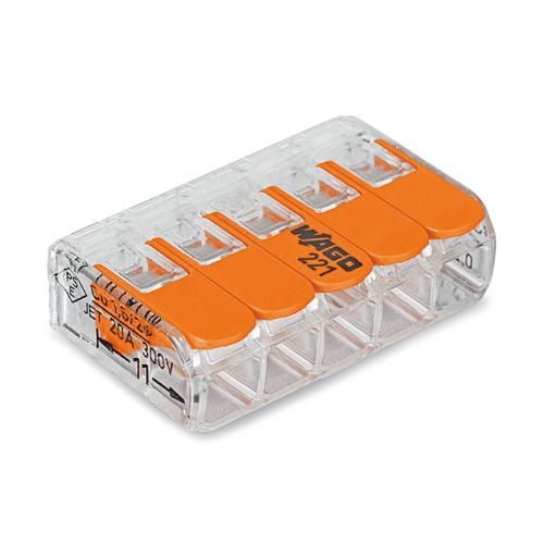 WAGO ワンタッチコネクタ クリア 電線数5 WFR-5BP (5個入) : 電材39 Yahoo!店 - 通販 - Yahoo!ショッピング