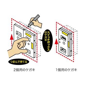DENSAN JEFCOM ジェフコム デンサン スイッチボックスケガキレベル 1個 2個用 ML-2MSH-W : 電材ドットコム Yahoo!店 - 通販 - Yahoo!ショッピング