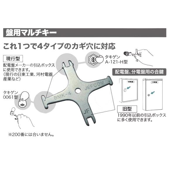 Jefcom ジェフコム DENSAN デンサン 盤用マルチキー BMK-4 : 4937897034909 : 電材ドットコム Yahoo!店 - 通販 - Yahoo!ショッピング