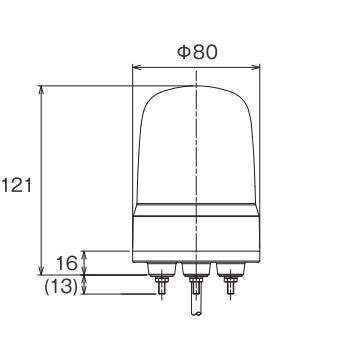 短納期 パトライト(PATLITE) LED回転灯 SKS-M1J DC12〜24V Ф80 防滴 （赤or黄）（RLE-12、RLE-24、RS-12、RS-24、RU-12、RU-24後継 ...