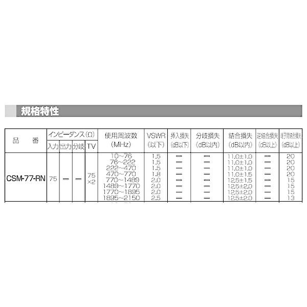 【当日発送OK！】DXアンテナ CSM-77-RN 直列ユニット (入出力端子同軸直付けタイプ) CSM 端末用・2端子形 : 4975584192624 : 電材満サイ - 通販 ...