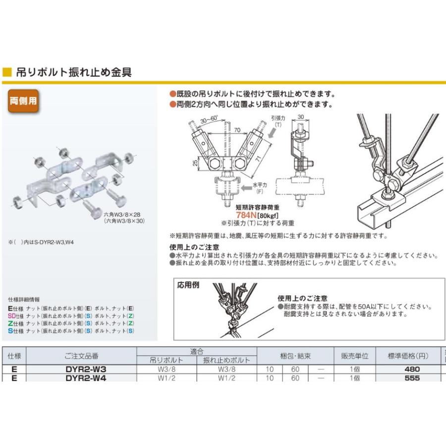 【当日発送OK！】ネグロス電工 DYR2-W3 吊りボルト振れ止め金具 10個入 : 電材満サイ - 通販 - Yahoo!ショッピング