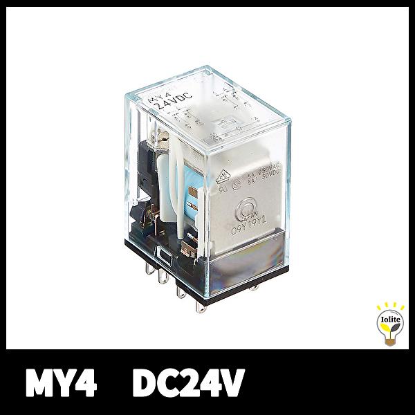 オムロン 【当日発送OK！】オムロン MY4 DC24V ミニパワーリレー 4極 汎用リレー 基準形 1個価格 : 電材満サイ - 通販 - Yahoo!ショッピング