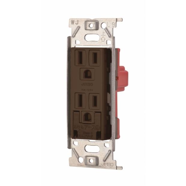 神保電器 JEC-BN-55GE C チョコレート色アースターミナル付 接地ダブルコンセント 金属枠 アースターミナル付 チョコ色 : 電材ネット - 通販 - Yahoo!ショッピング