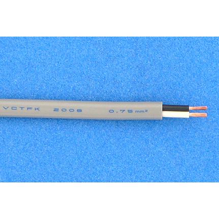 VCTFK0.75SQ×2C 灰色｜ビニルキャプタイヤ長円形コード100m巻 : 電材ネット - 通販 - Yahoo!ショッピング