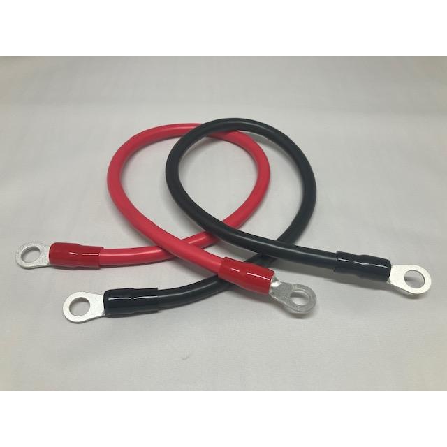 端子が選べる(無料) バッテリーケーブル 完成品 KIV22SQ 赤 黒 各1000mm（1m）のセット 端子 6φ 8φ 10Φ 12Φ ...