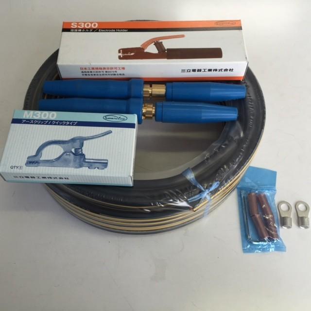 新品 溶接用キャブタイヤケーブル イエローライン(黄/黒) WCT22SQ 20m 付属品付（ホルダー+アースクリップ+ケーブルジョイント2組+端子2個) :WCT22Y ...