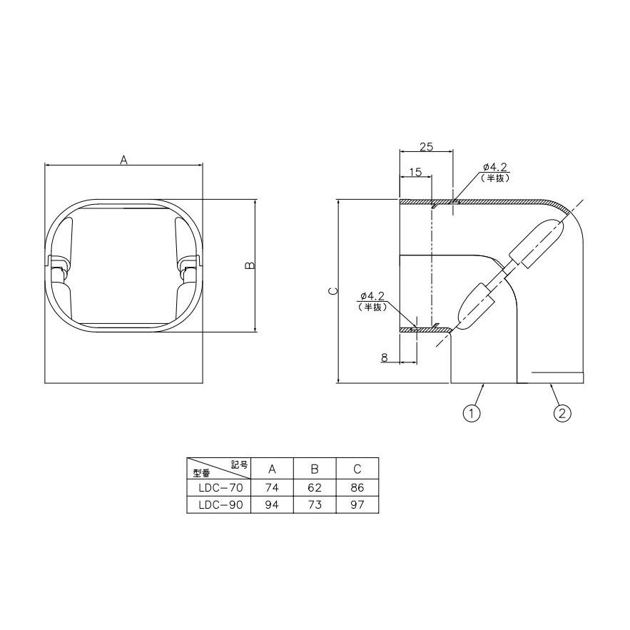 新品 因幡電工 LDC-70-G スリムダクトLD コーナー立面90° （立面90°曲り） グレー 領収書可能 : 電材一番ヤフーショッピング店 - 通販 - Yahoo!ショッピング