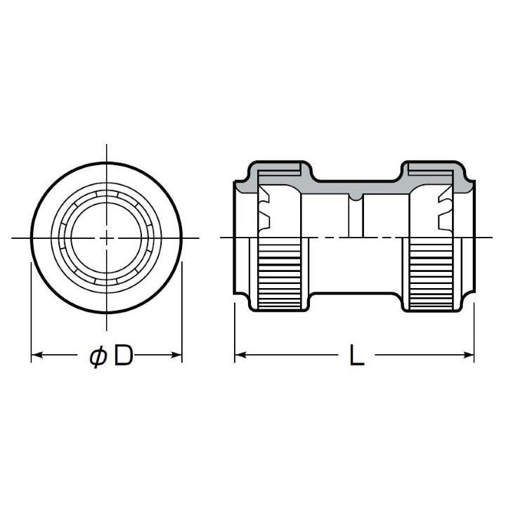 未来工業 FPC-16Y PF管用カップリング ワンタッチ型 ベージュ FPC16Y : 電材王ヤフー店 - 通販 - Yahoo!ショッピング