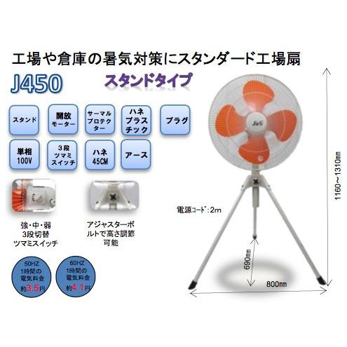 工業用扇風機 ジェイアンドエス J&S J450 工場扇 : 電材スーパーYOUモール - 通販 - Yahoo!ショッピング