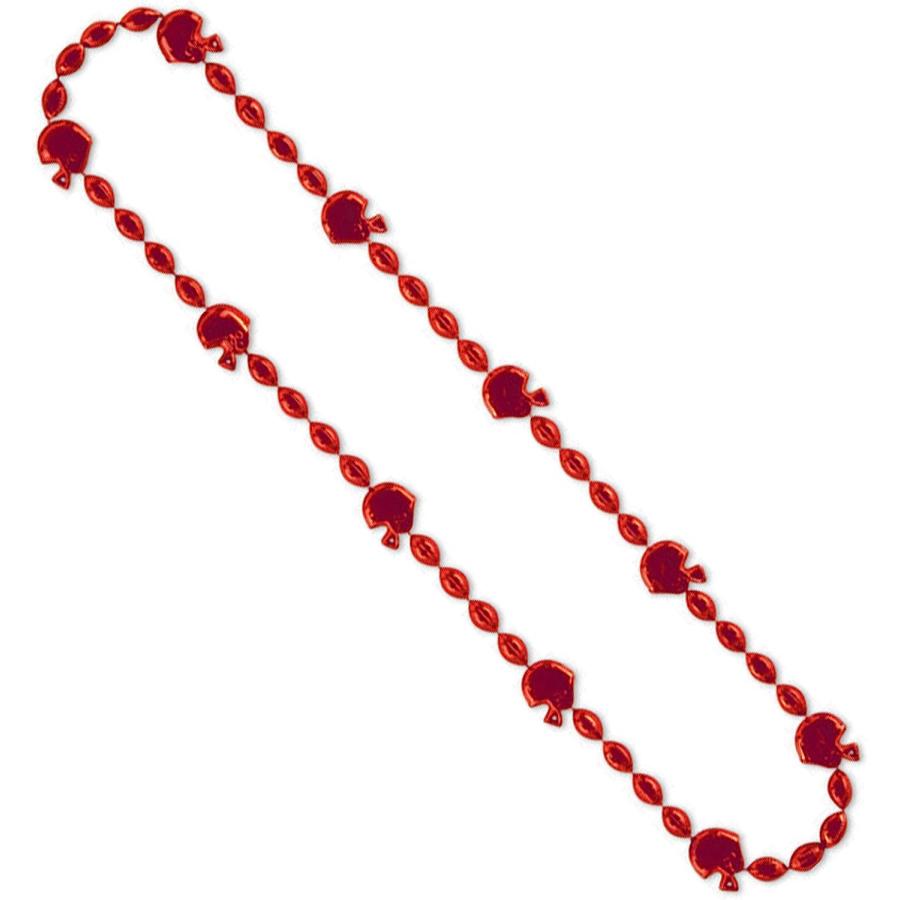 Red Football Beads 36inch 赤いフットボールビーズ36 inch♪ハロウィン♪クリスマス♪ 並行輸入品 ...