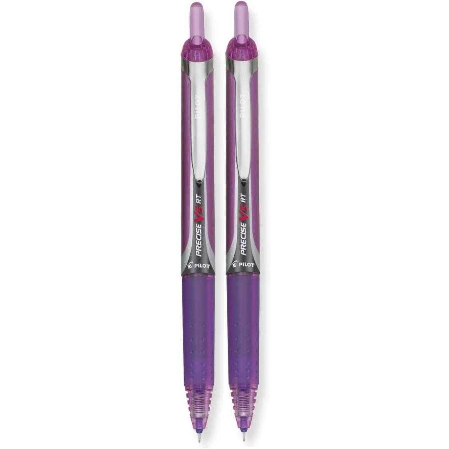 (Pack of 2) - Pilot : Precise V5RT Retractable Rolling Ball Pen Purple ...