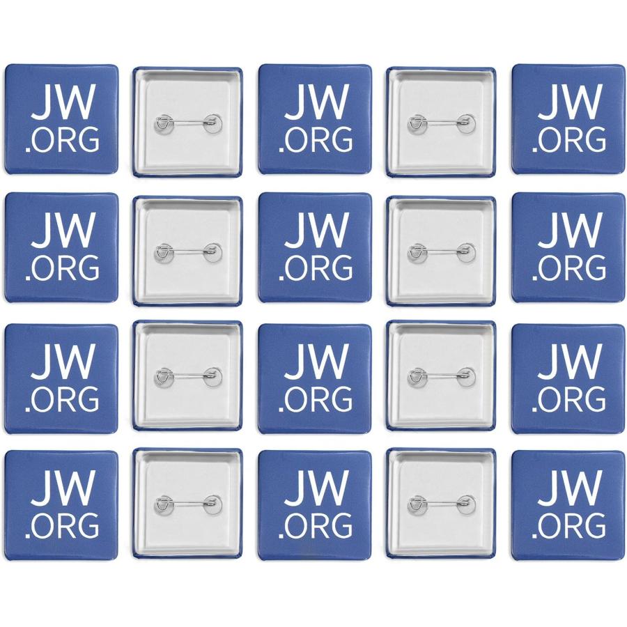 Jw.org 1.5inch Pin Back Buttons -Jehovah’s Witnesses Button Mmade In USA Pack Of 20 Square 並行輸入品 ...