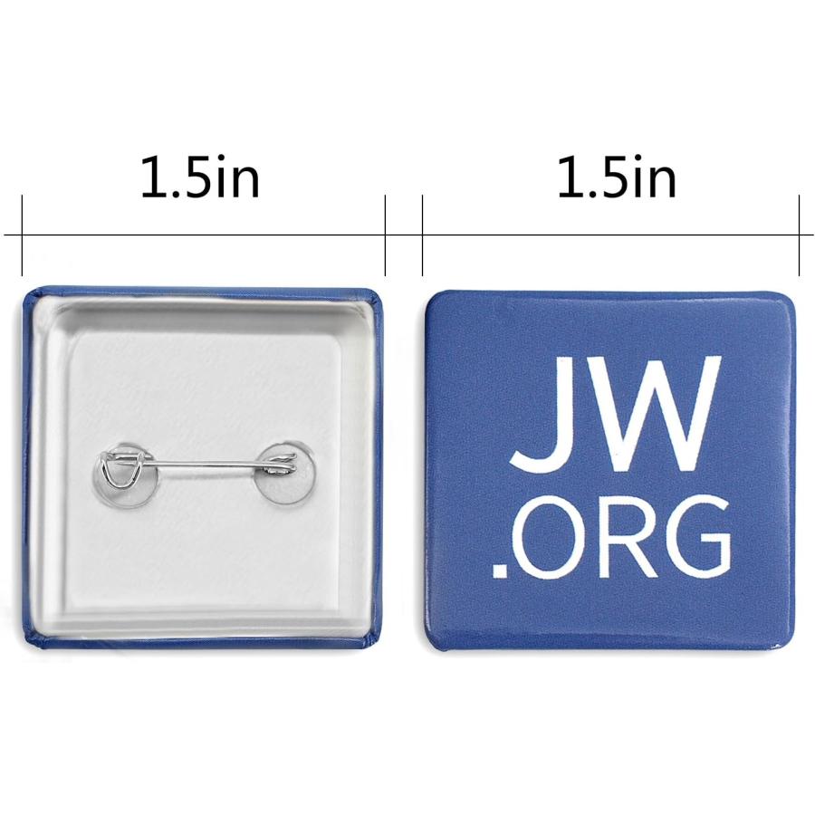 Jw.org 1.5inch Pin Back Buttons -Jehovah’s Witnesses Button Mmade In USA Pack Of 20 Square 並行輸入品 ...