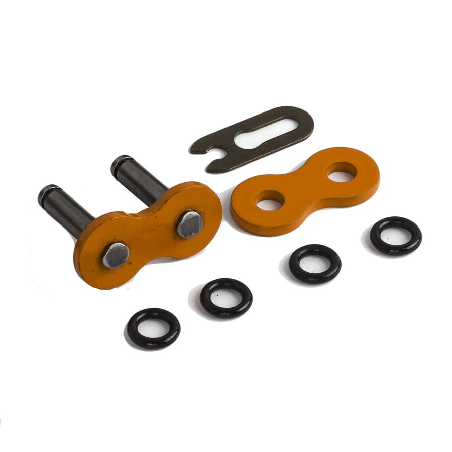 【並行輸入品】Unibear 520 Motorcycle Chain O-Ring Connecting Link Orange Clip ...