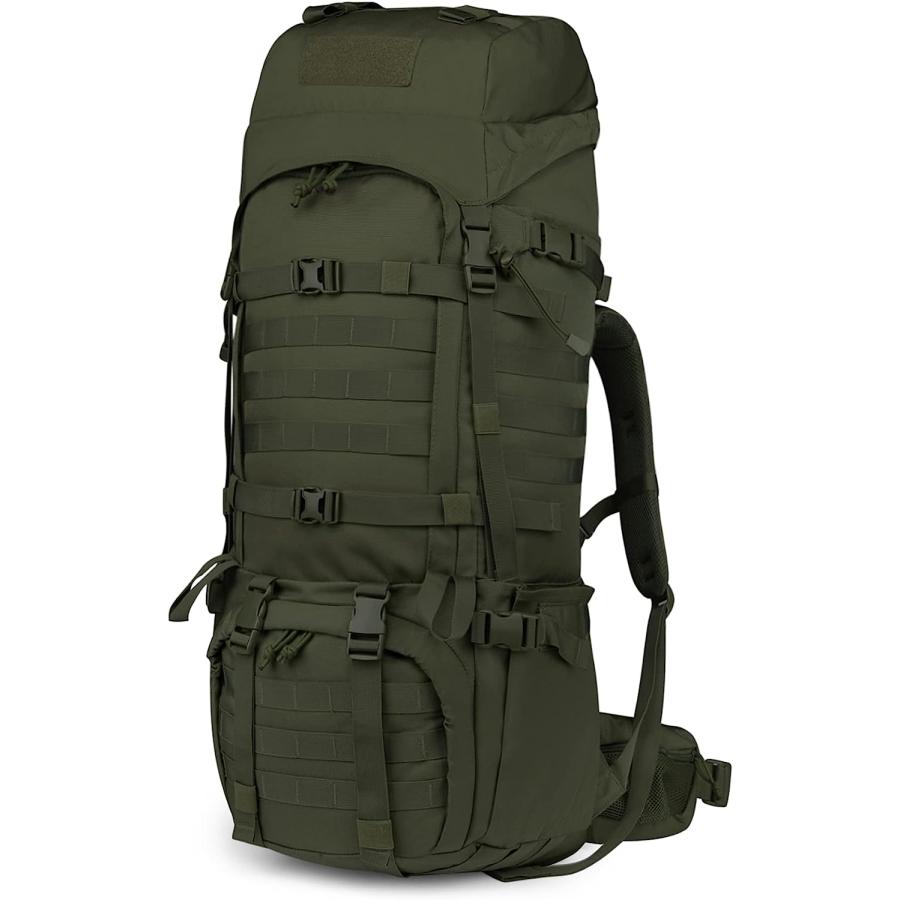 Mardingtop 65L Molle Hiking Internal Frame Backpacks with Rain Cover ...
