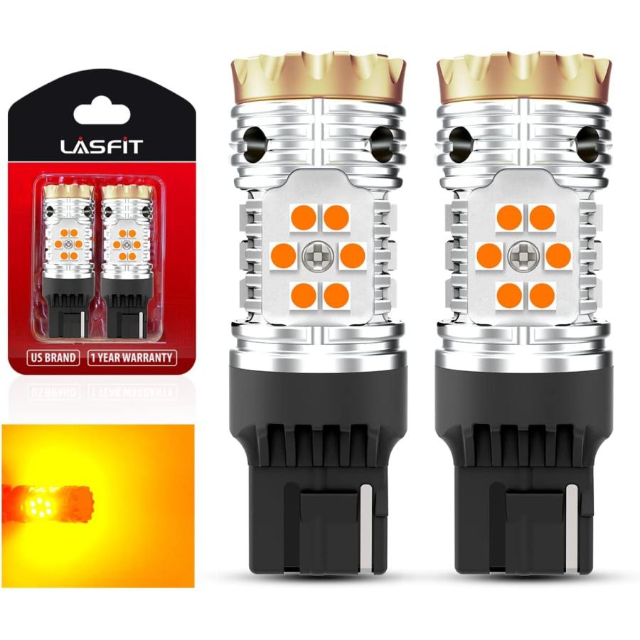 【並行輸入品】LASFIT 7440 LED電球 7440NA WY21W エラーフリー ハイフラ防止 アンバー 自動車ウィンカーライト 負荷 ...