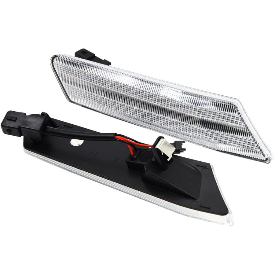LEDサイドマーカーランプライトキット ポルシェカレラ 2005-2013 4 4S GT Turbo 2006-2012 Boxster Cayman クリアレンズ アンバー LED ...