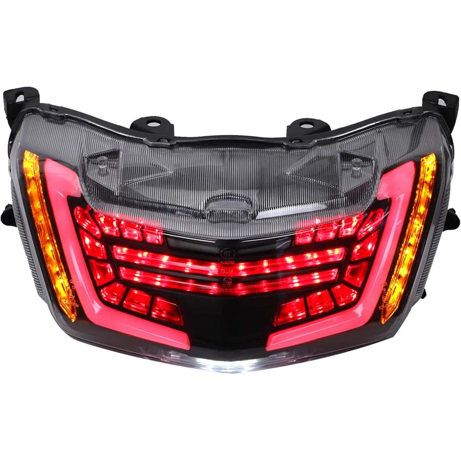 Yctze Motorcycle Rear Brake Light Motorbike LED Lamp Stop Tail W/Turn ...