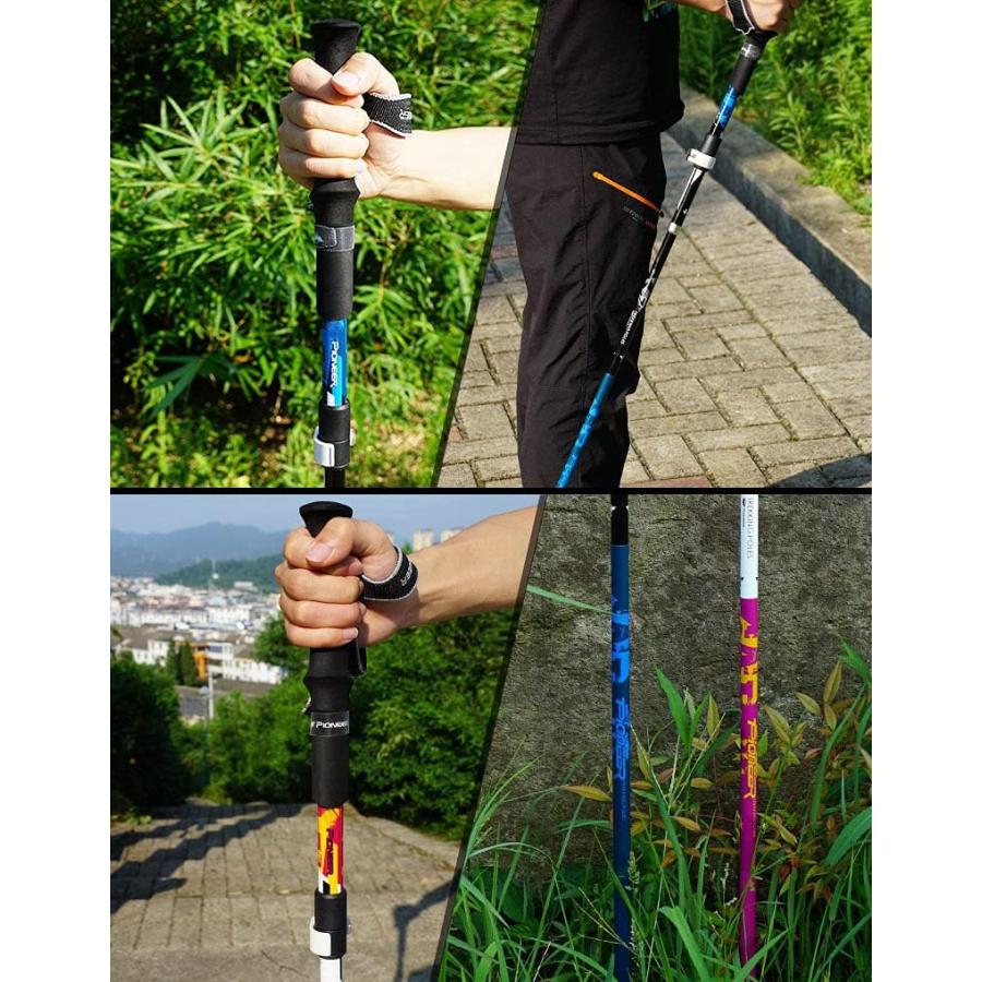 Pioneer 【並行輸入品】Pioneer Carbon Fiber Trekking Poles Can Be Retractable Outside The L ...