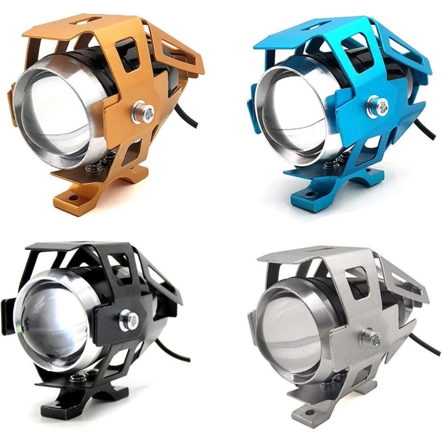 【並行輸入品】WJSM Motorcycle 12V LED Headlights Auxiliary Lamp U5 Spotlight ...