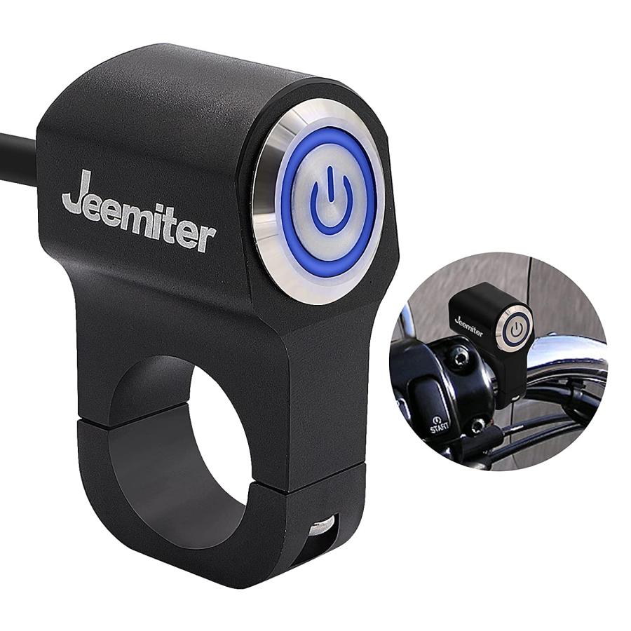 12v 10A Motorcycle CNC Handlebar Kill Headlight Switch with Aluminium Alloy Push Button for ...