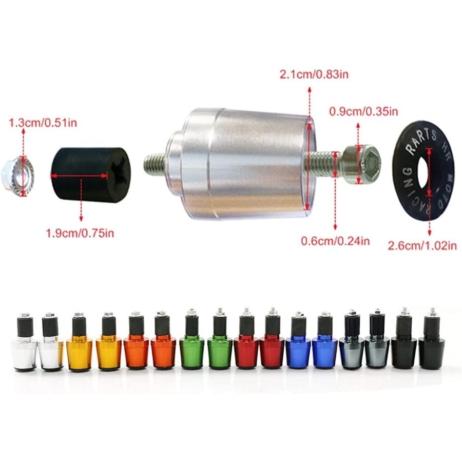 【並行輸入品】WJSM Motorcycle Parts CNC 7/8inch 22MM Handlebar Grips Handle ...