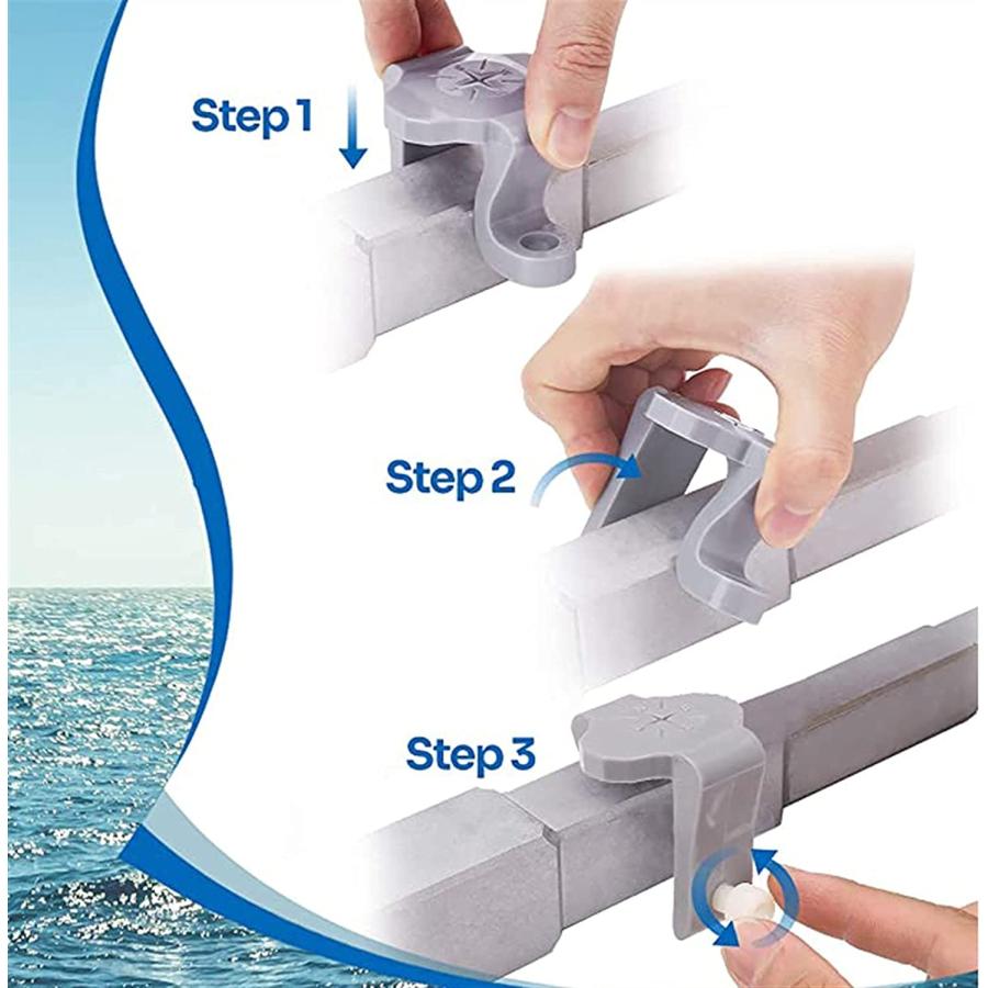 【並行輸入品】XMEIFEI PARTS 4PCS Pontoon Rail Fender Hanger Quick Adjust Boat ...