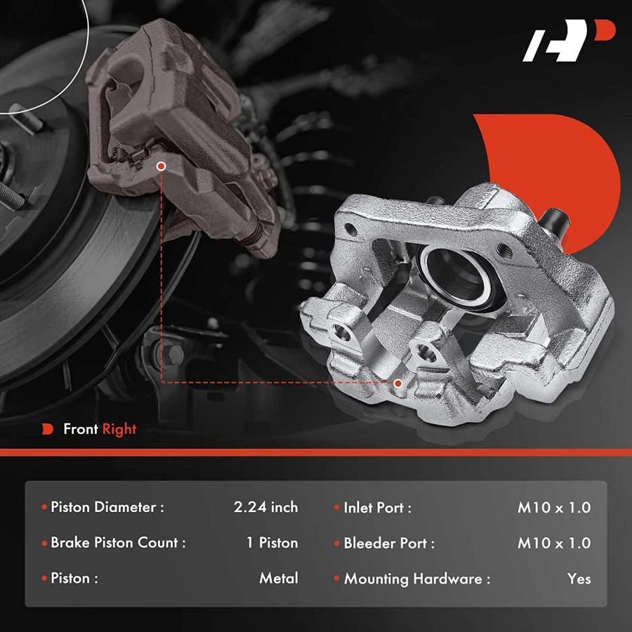 【並行輸入品】A-Premium Disc Brake Caliper Assembly with Bracket Compatible S ...