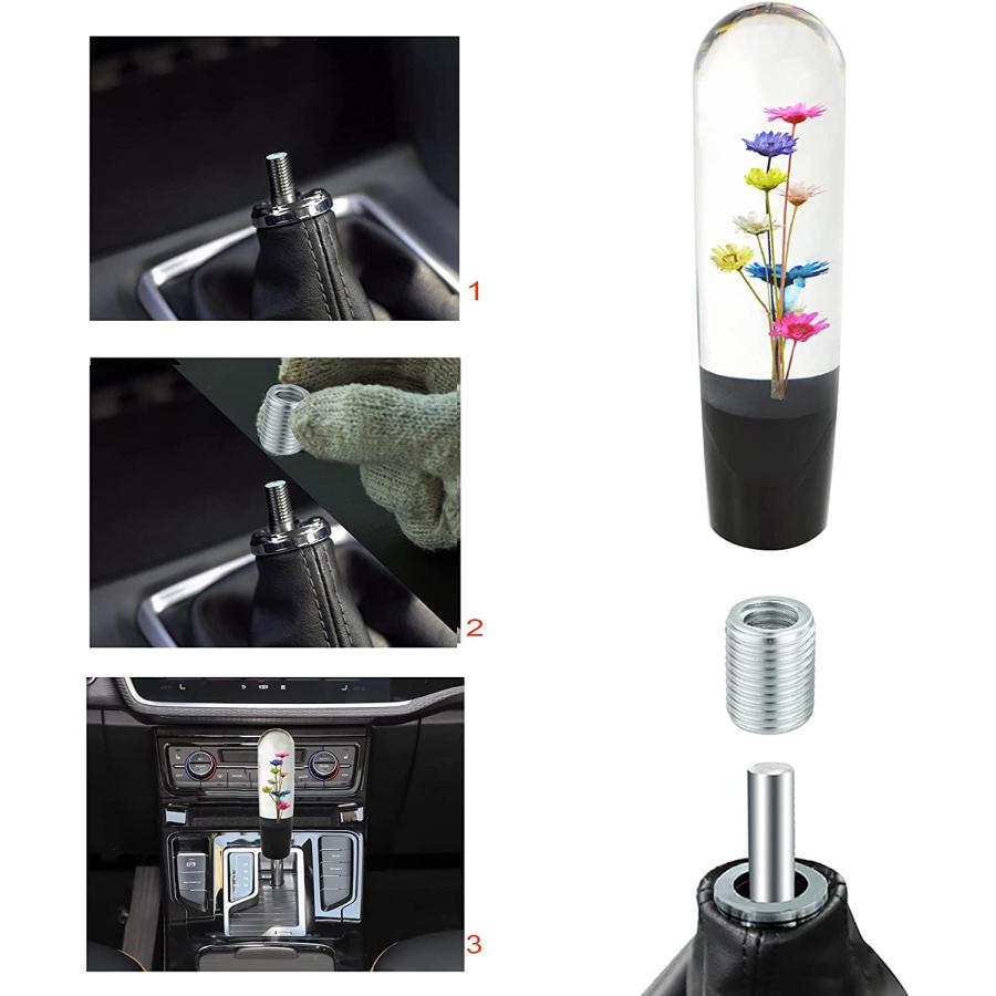 【並行輸入品】Lunsom Long Weighted Gear Shift Knob Flower Stick Shifter Lever ...