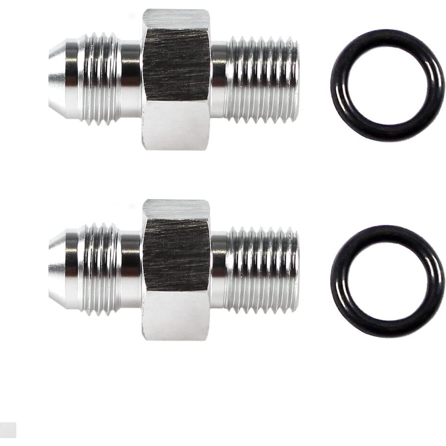 【並行輸入品】2個 551114 トランスミッションアダプター継手 6ANフレア 1/4インチ NPSM用 GM TH350 TH40 ...