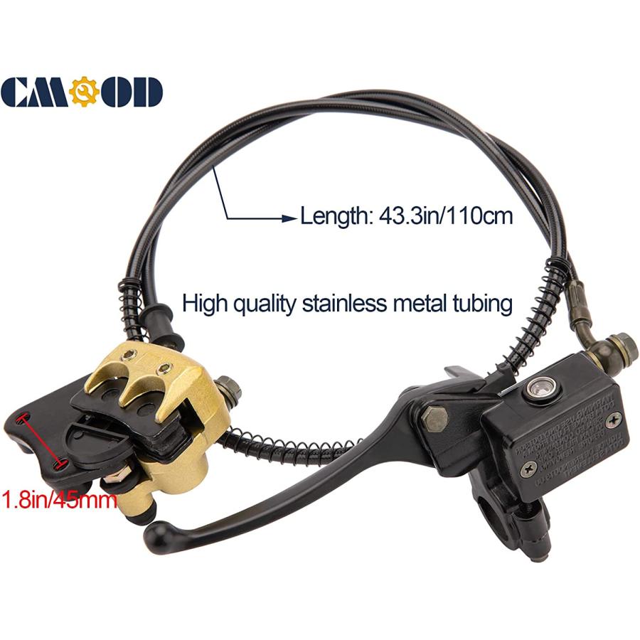 Front Disc Brake Master Cylinder Caliper Assembly For 50cc 70cc 90cc ...