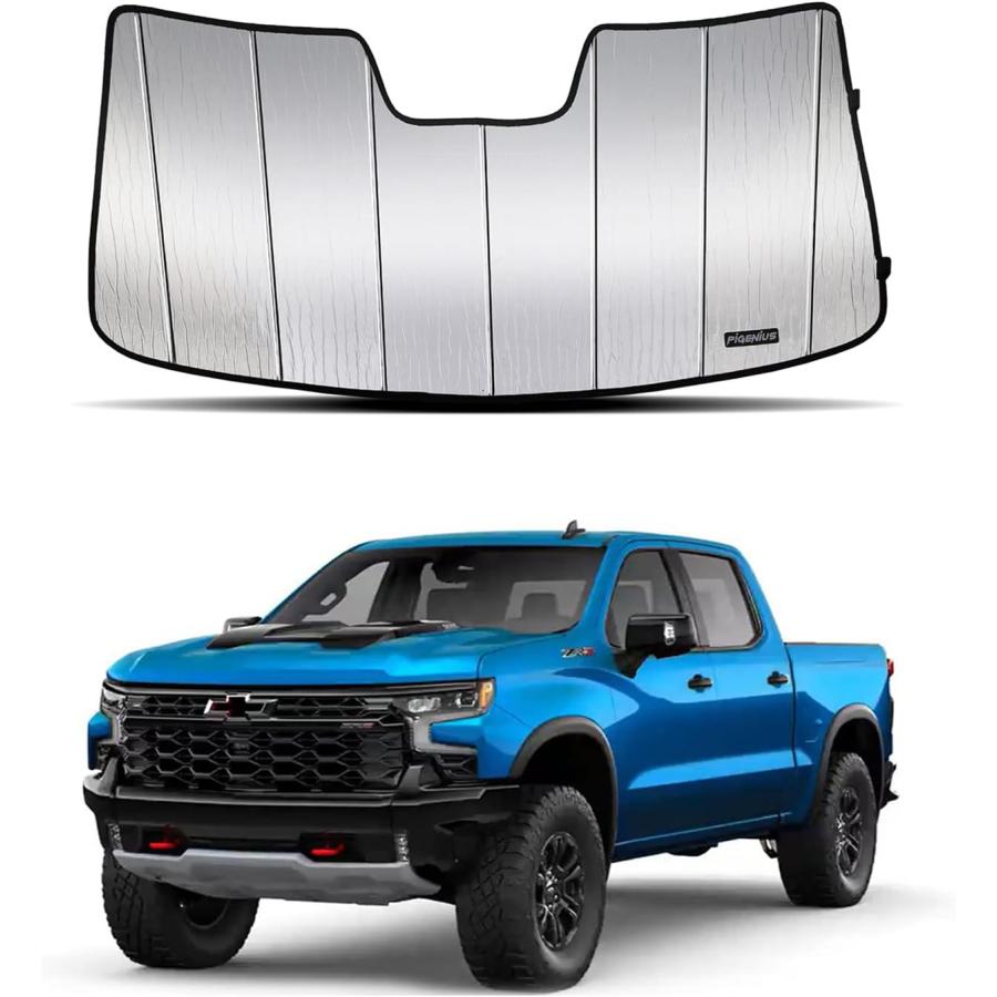 Pigenius フロントガラス サンシェード 2014-2018 Chevy Silverado / GMC Sierra 15 並行輸入 : hfayb09nb7s3rtk ...