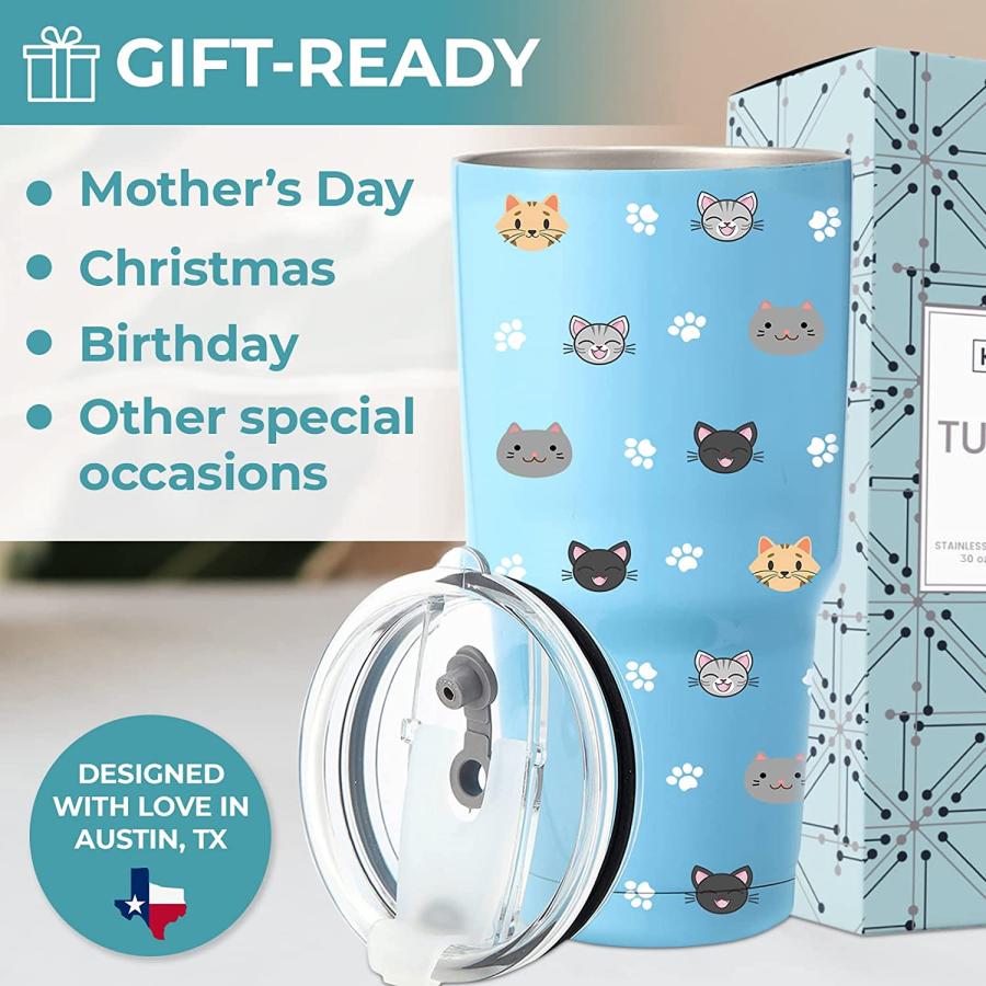 【並行輸入品】KEDRIAN Cat Mom Tumbler 30oz Perfect Gifts For Lovers ...