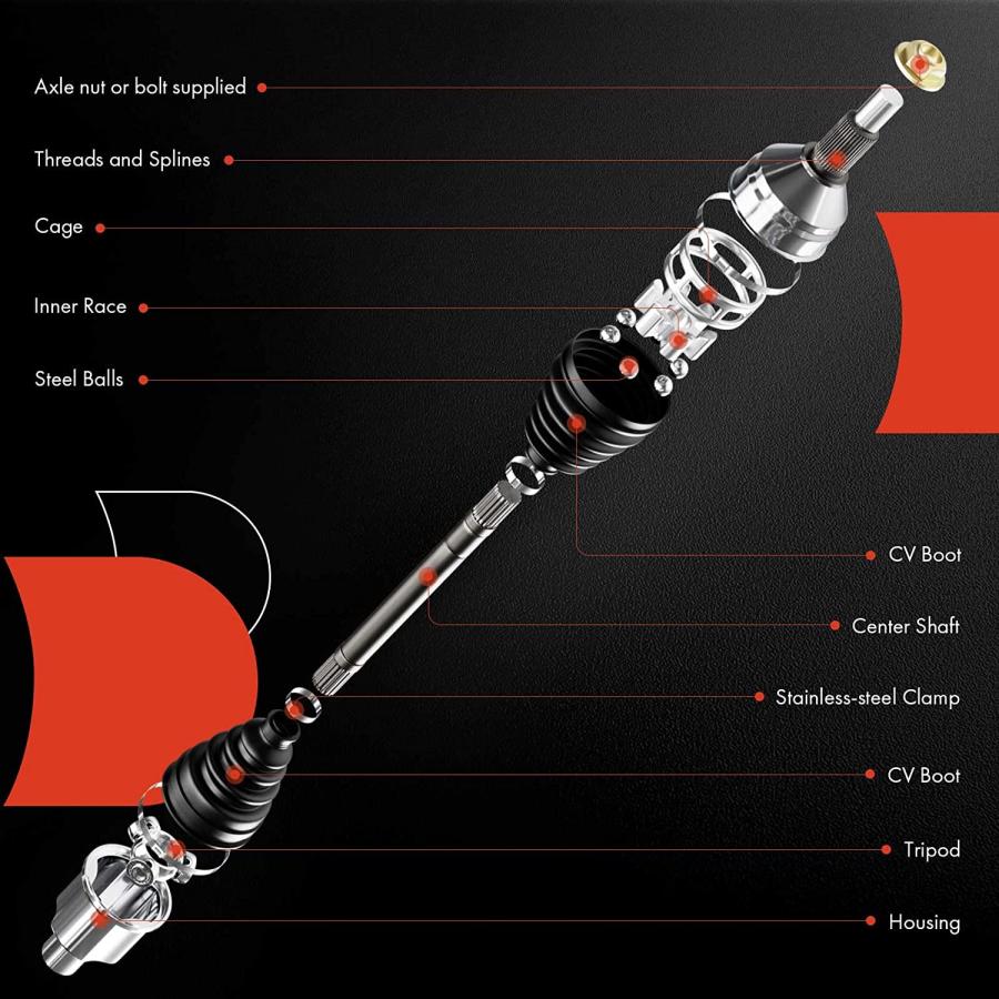 【並行輸入品】A-Premium CV Axle Shaft Assembly Compatible with Volvo C30/C70 ...
