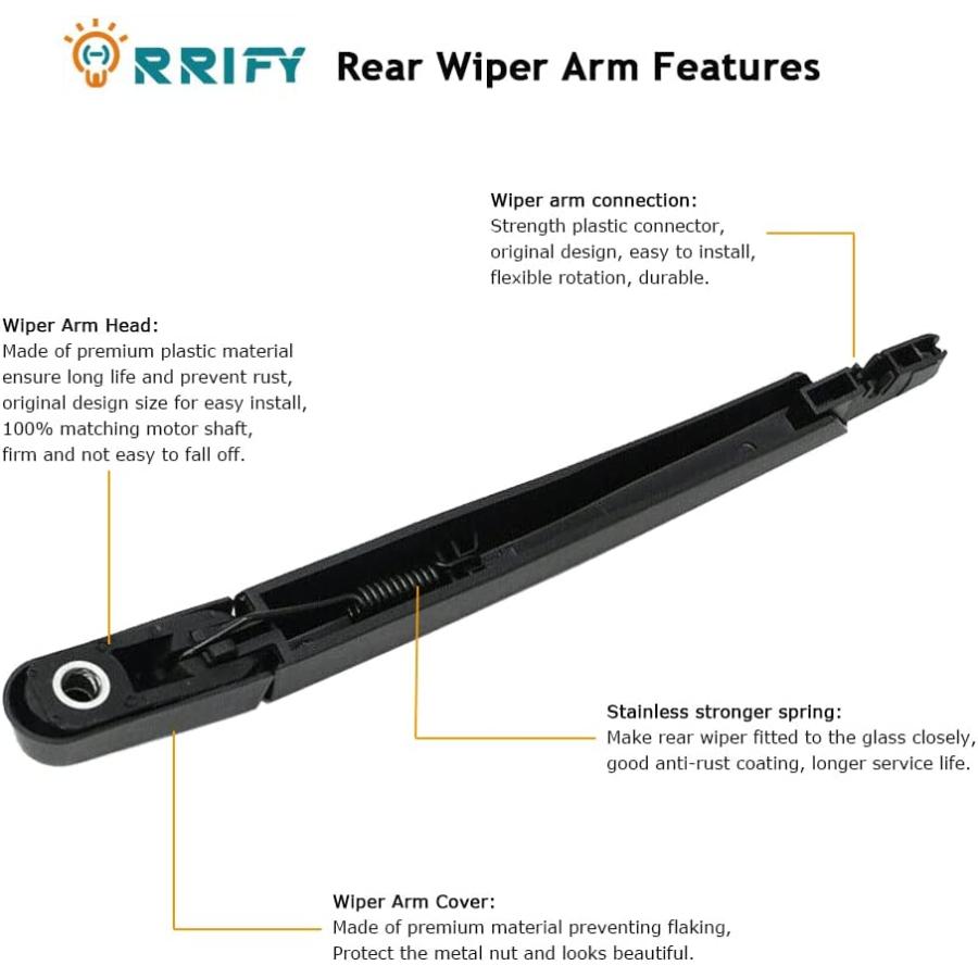 【並行輸入品】ORRIFY Rear Windshield Wiper Arm Blade Set 28780-JM00A for ...