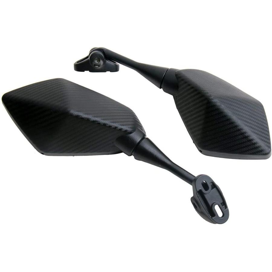 MotorToGo 1Pair Carbon Fiber look Sport Bike Motorcycle Mirrors ...