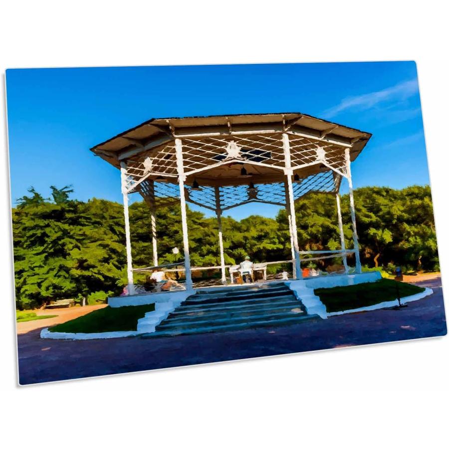 3dRose Piano in a Summer Pavilion of a Moscow Park - Desk Pad Place ...