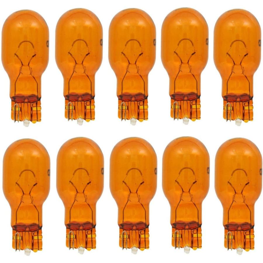 【並行輸入品】自動車用電球 10個 - 921 12V 921NA 自動車電球 アンバーウェッジカーミニドームランプ電球 イエロー ランプバル ...