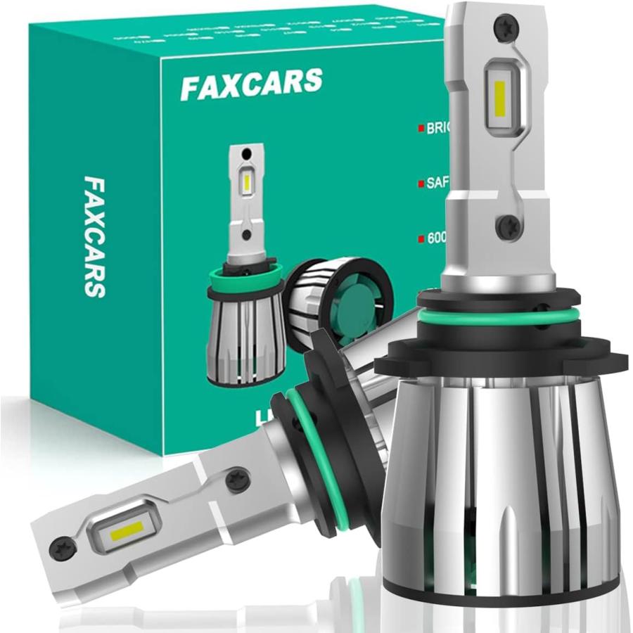 FAXCARS 9005/HB3 LED ヘッドライト電球 ハイビーム 9005XS/HB3A LED電球 6000K クールホワイト ...
