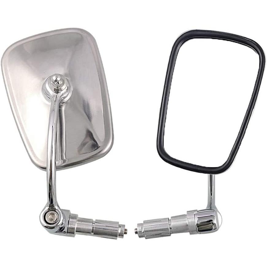 【並行輸入品】Side Mirror Caps Universal Motorcycle Mirrors Chrome Aluminum 7 ...