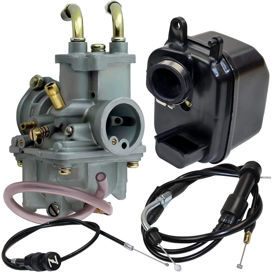 AXITRON Carburetor with Throttle Choke Cable Air Filter Box Replaces for Yamaha PW50 2007-2023 ...