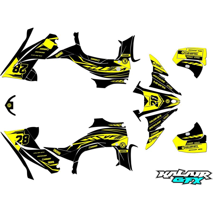 Kalair GFX Graphics Kit for Yamaha YFZ 450R (2014-2021) Factory Series ...
