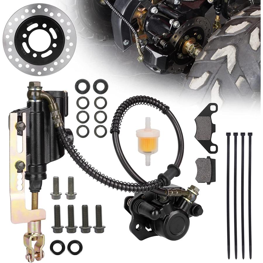 【並行輸入品】RUTU Rear Foot Brake Master Cylinder Caliper Assembly with Dis ...