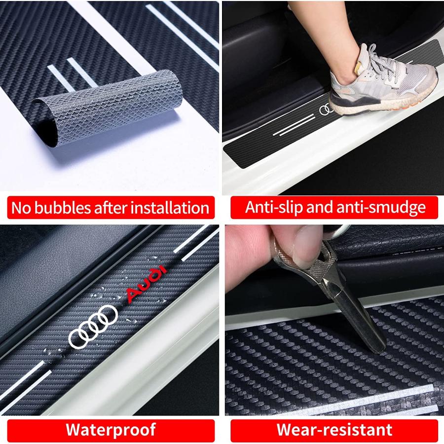 【並行輸入品】MIGUOER Car Threshold Protection Stickers for Audi A1 A3 RS3 A4 ...