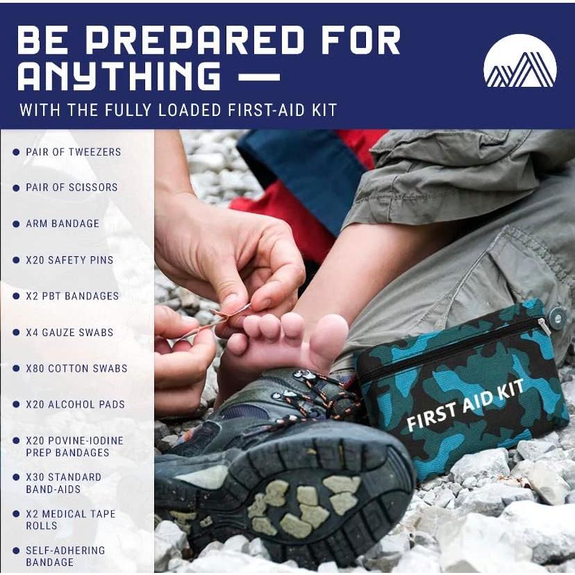 Blue Survival Kit 215 PCS Emergency Survival Kit Camping Gear Complete ...